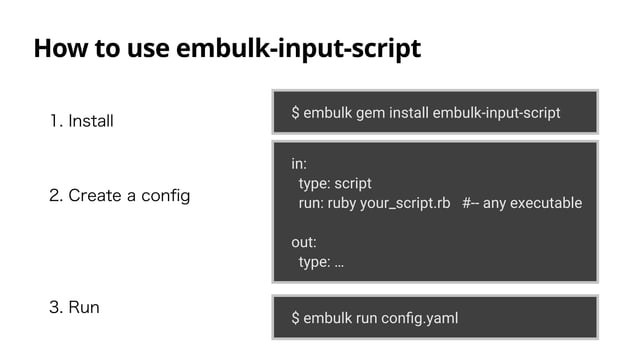 Scripting Embulk Plugins | PDF