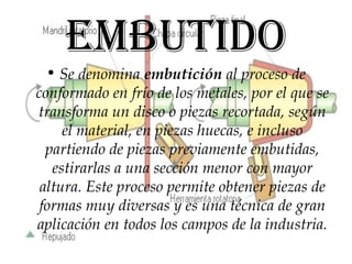 Embutido | PPT
