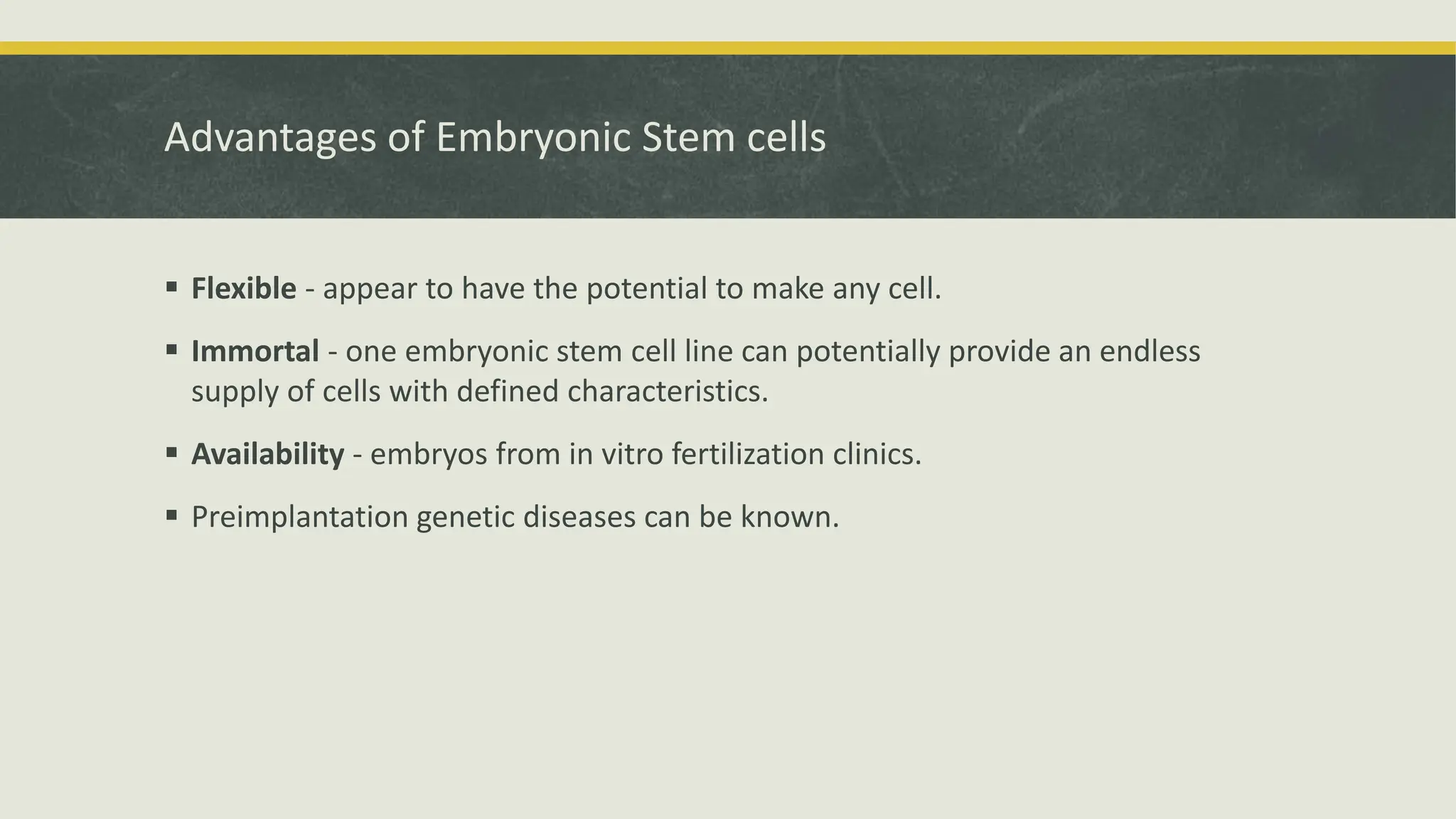 Embyonal Stem Cells - Properties and Classification | PPTX
