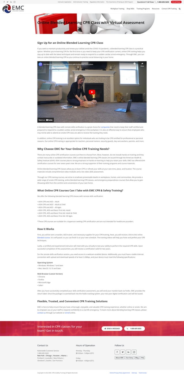 Online Blended Learning CPR Class with Virtual Assessment | PDF