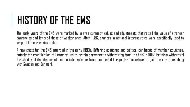 EMC.pptx european monetary system, sahyadri | PPT