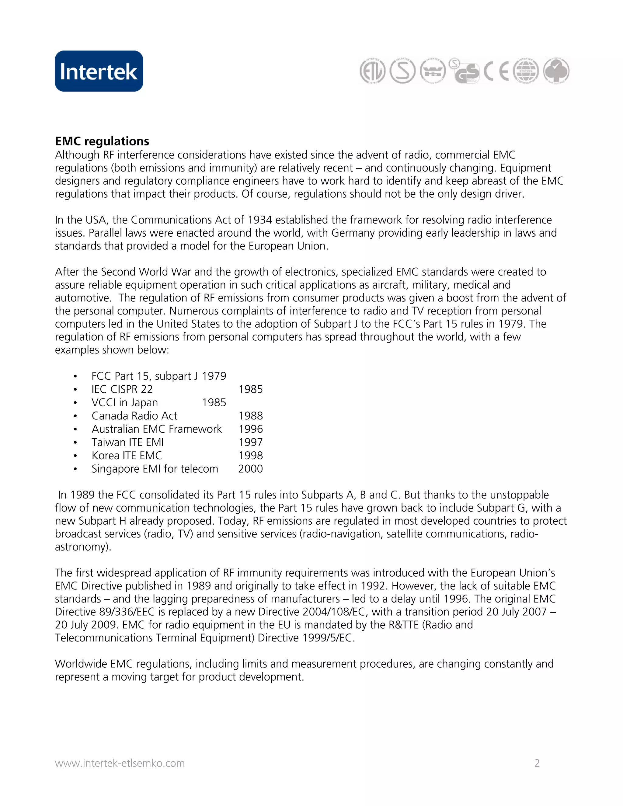 EMC Testing brochure | PDF