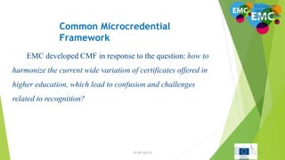 Emc lm intro 3rd convention by George Ubachs (EADTU) | PPT