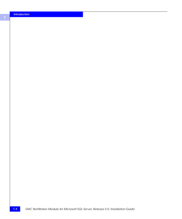 EMC NetWorker Module for Microsoft SQL Server, Release 5.0 | PDF