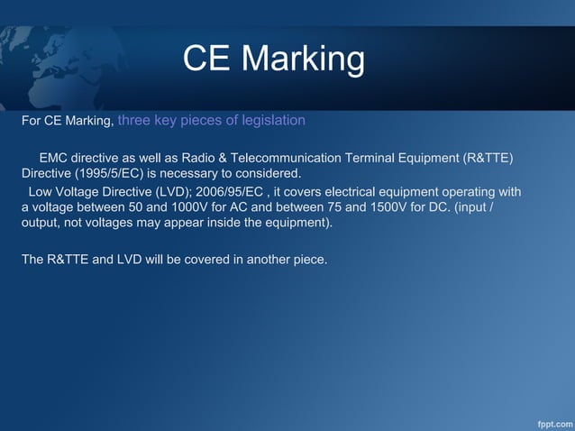 CE Marking- EMC- Products Regulatory | PPT
