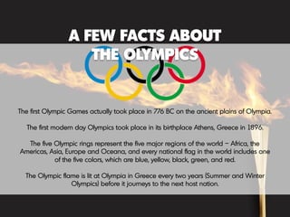 12 THINGS YOU NEVER KNEW ABOUT THE OLYMPICS | PPT
