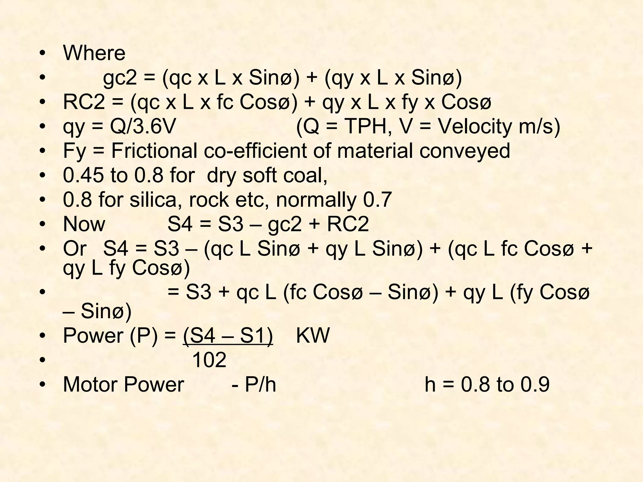 Basic E&Mcalculations for a coal mining project | PPT