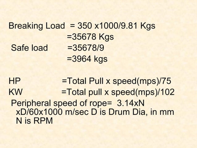 Basic E&Mcalculations for a coal mining project | PPT