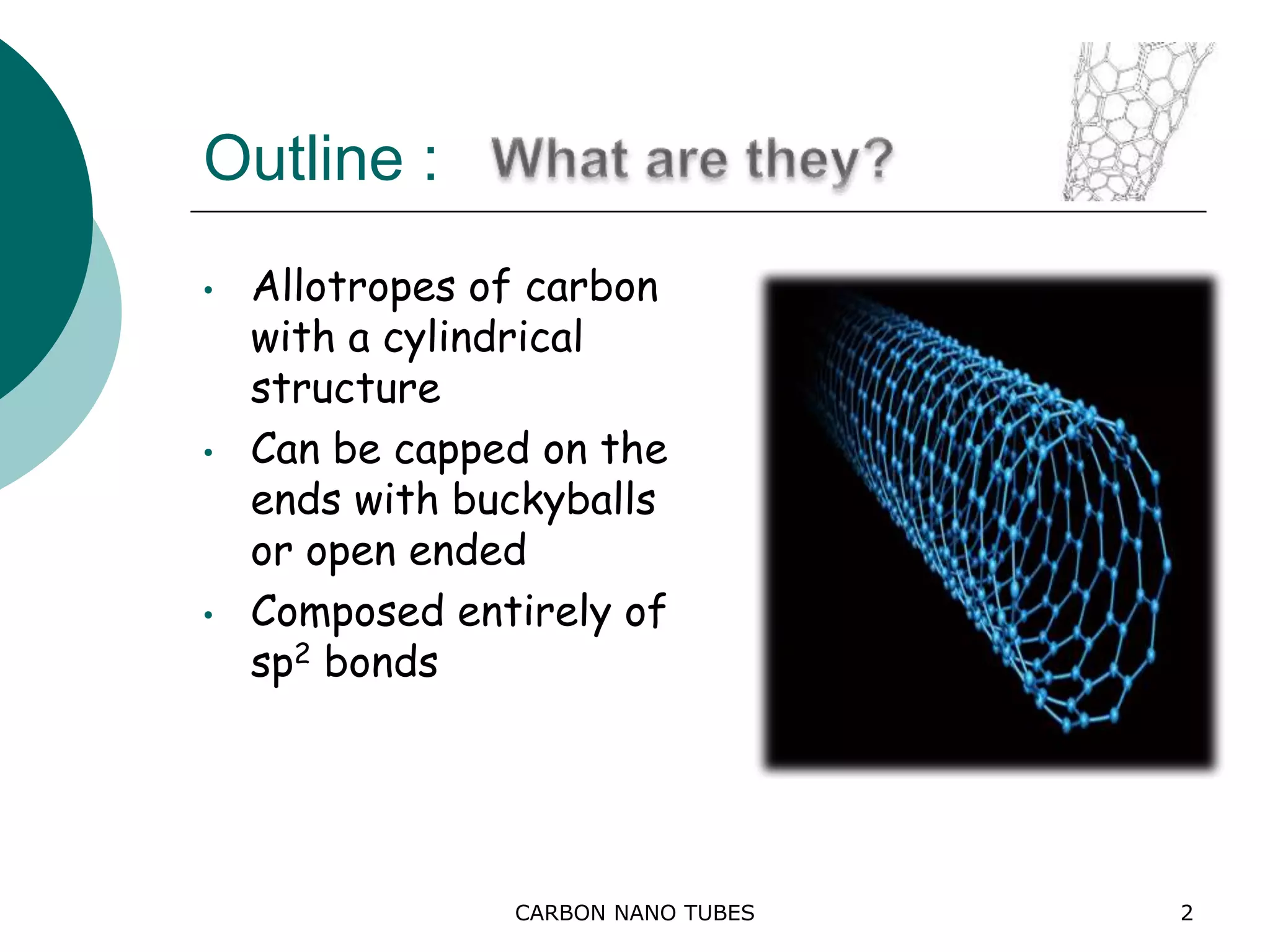 Carbon nanotubes : Properties, Applications and synthesis | PPTX