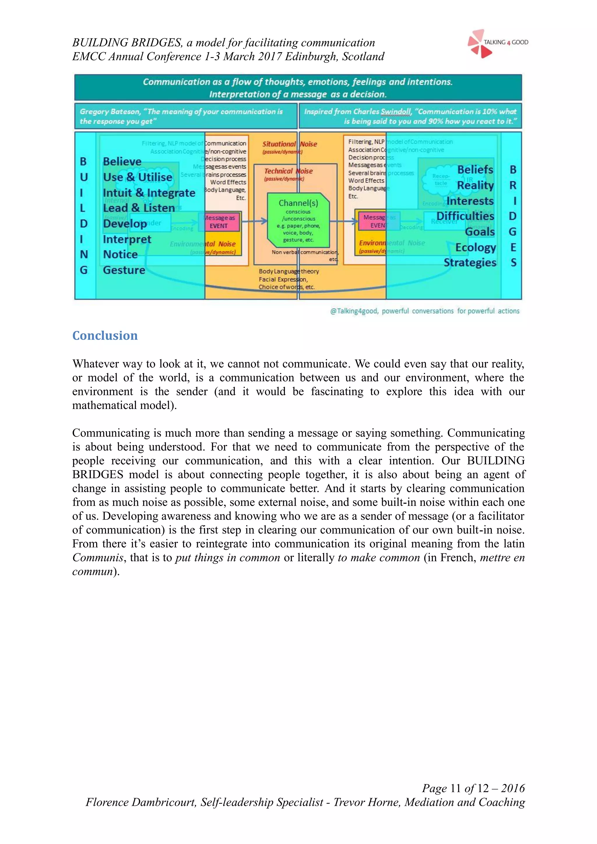 Building Bridges, a model for facilitating communication | PDF