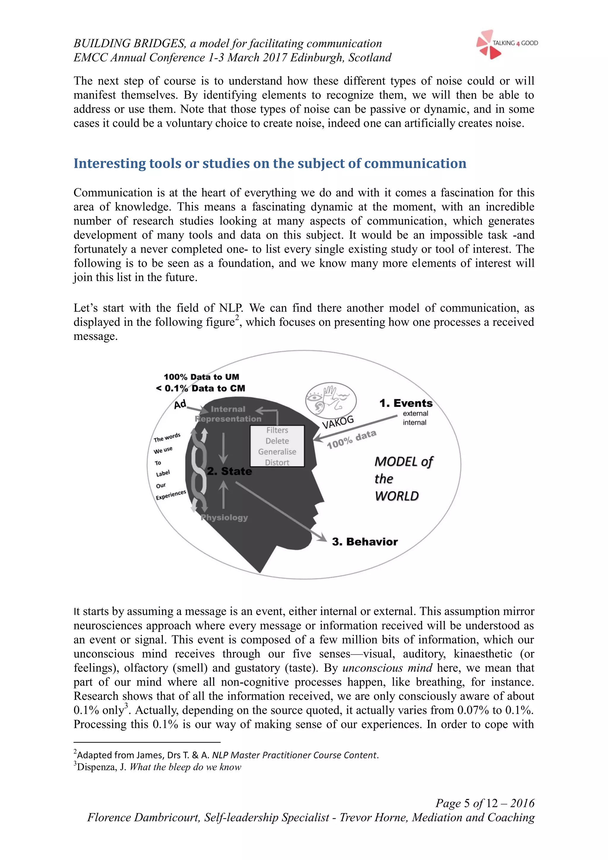 Building Bridges, a model for facilitating communication | PDF