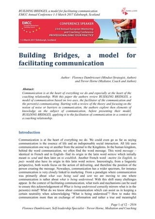 Building Bridges, a model for facilitating communication | PDF