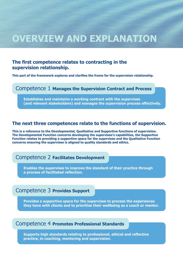 The EMCC Supervision Competence Framework | PDF | Career Advice | Careers