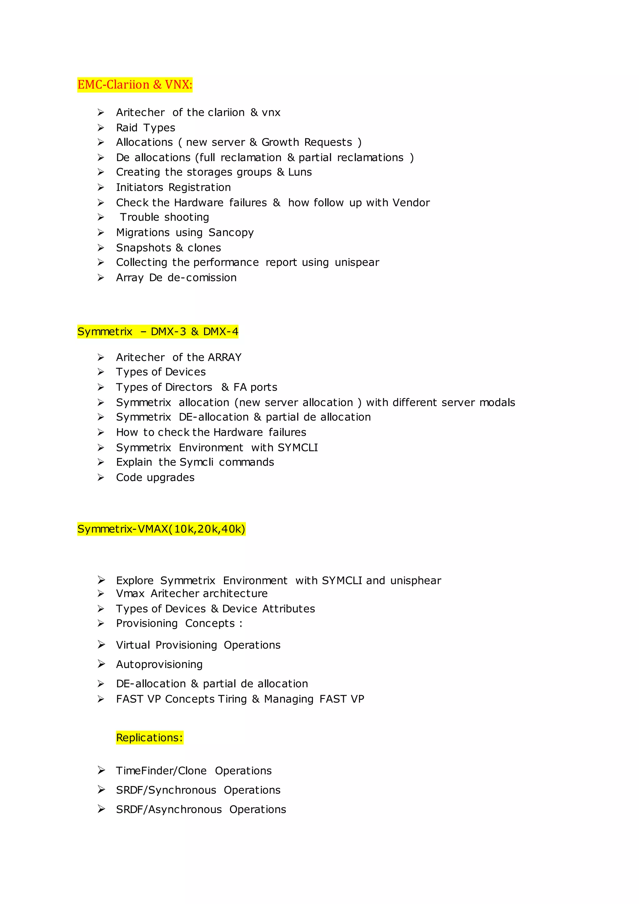 Emc course details | DOCX | Data Storage and Warehousing | Computing