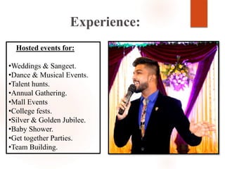 Emcee pratik profile | Anchor | Host | Compere | PPTX