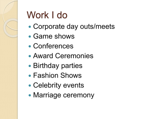 Emcee profile | PPTX | Events