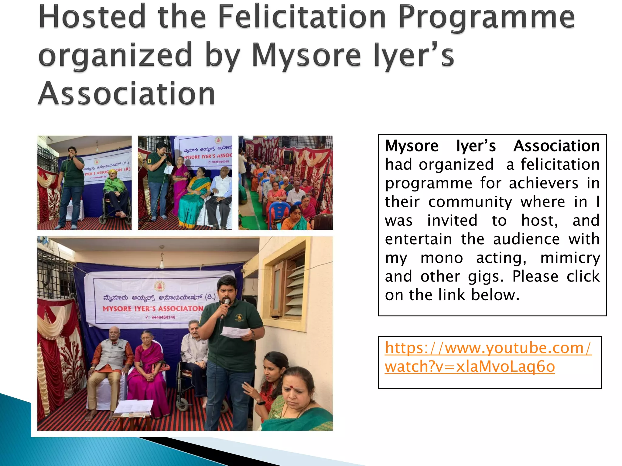 Emcee profile subbu | PPT