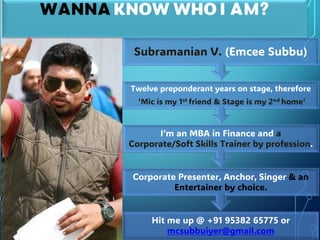 Emcee Profile_ Subbu from Bangalore .pdf