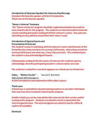 Emcee script | DOC