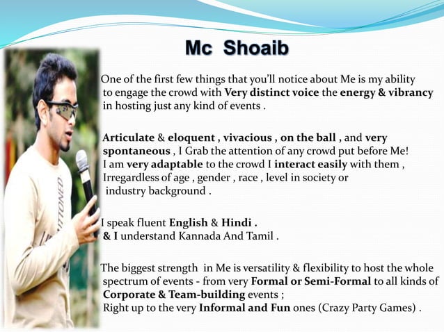 Emcee's profile . | PPSX | Resume Writing and Advice | Job Search