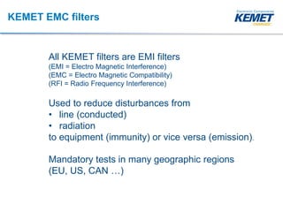 KEMET EMC Filters | PDF