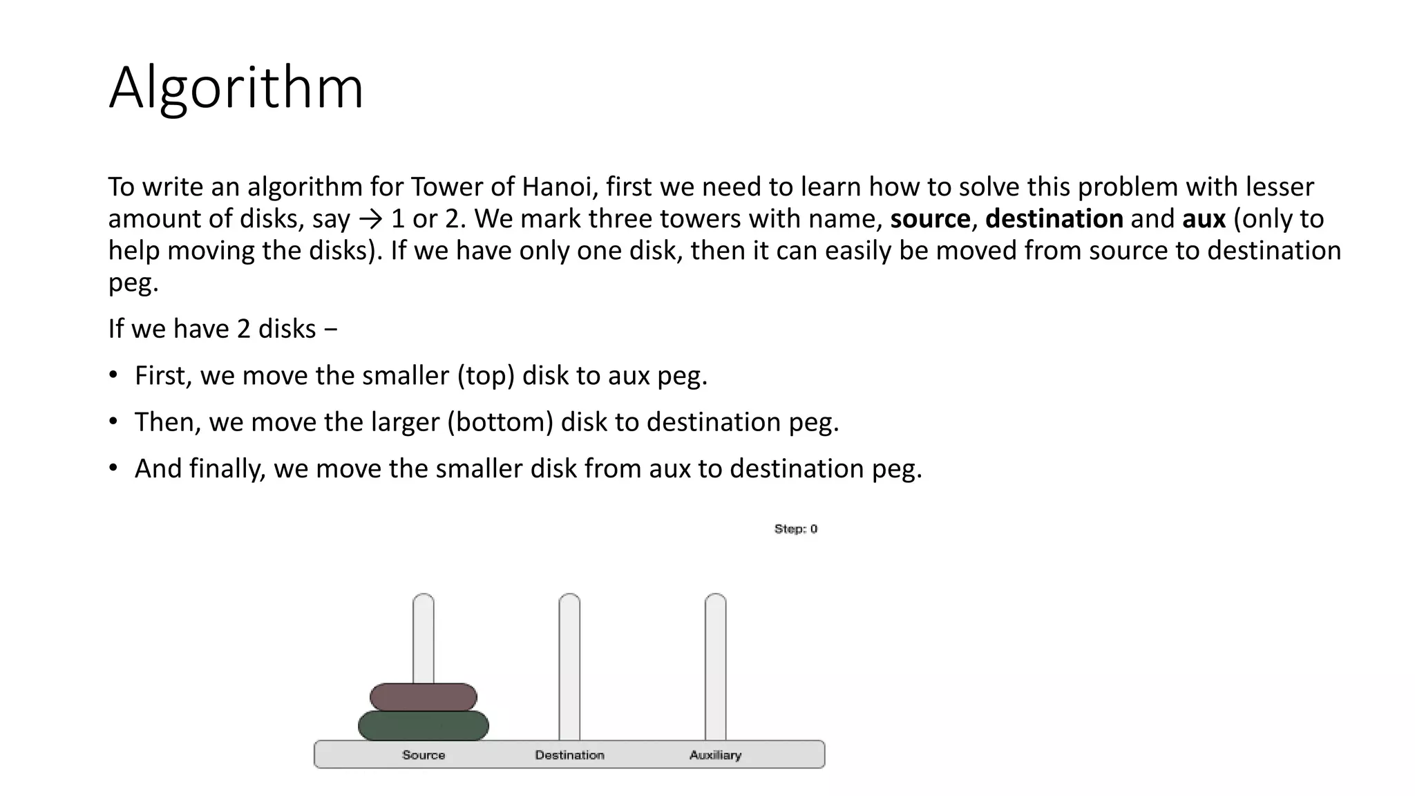 Tower of hanoi | PPTX