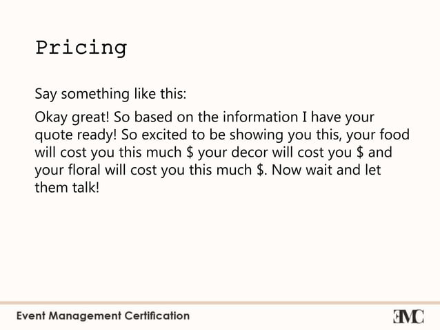 Emc lec 11 sales and quote | PPT