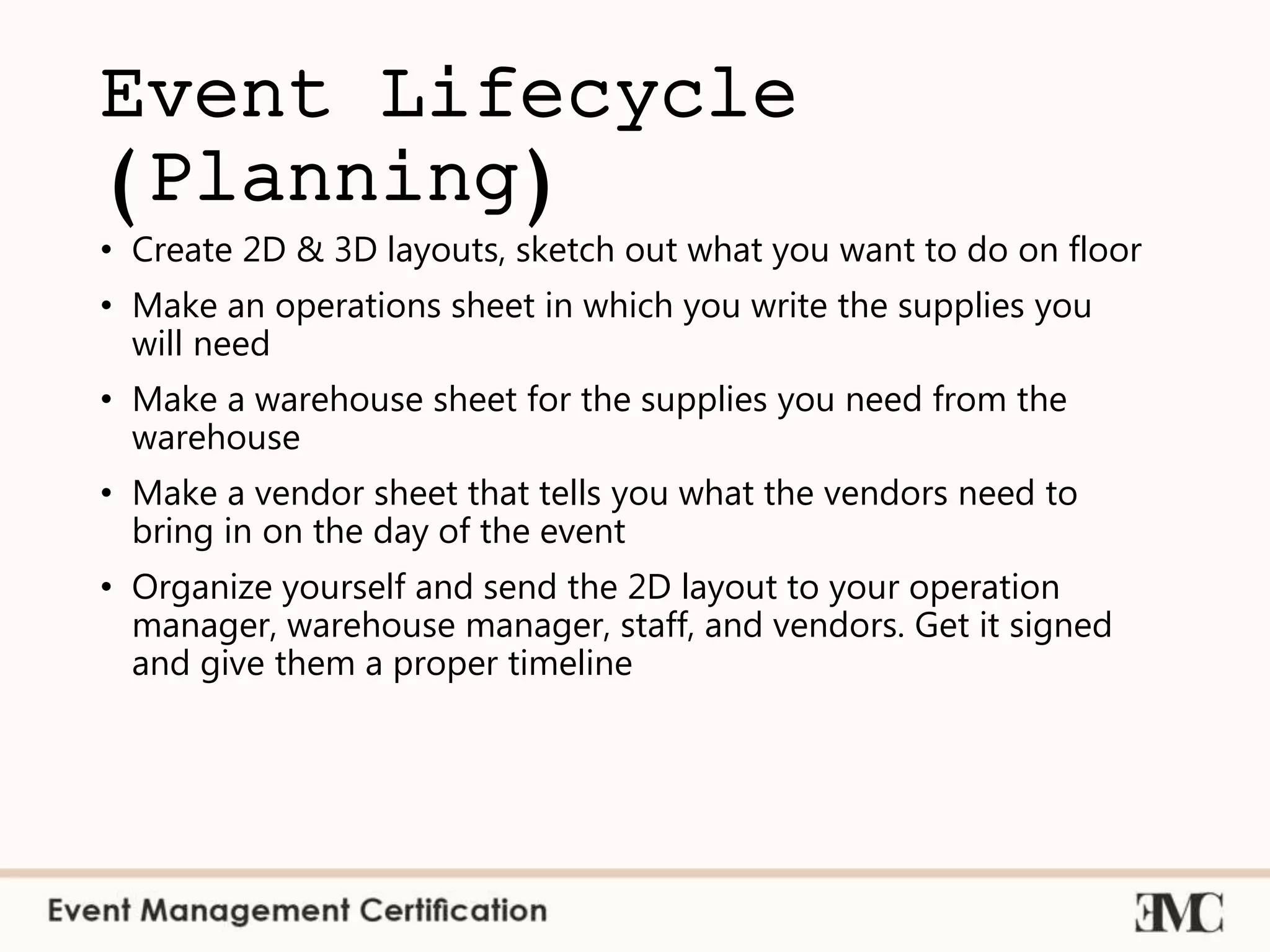 Emc lec 13 event lifecycle | PPT