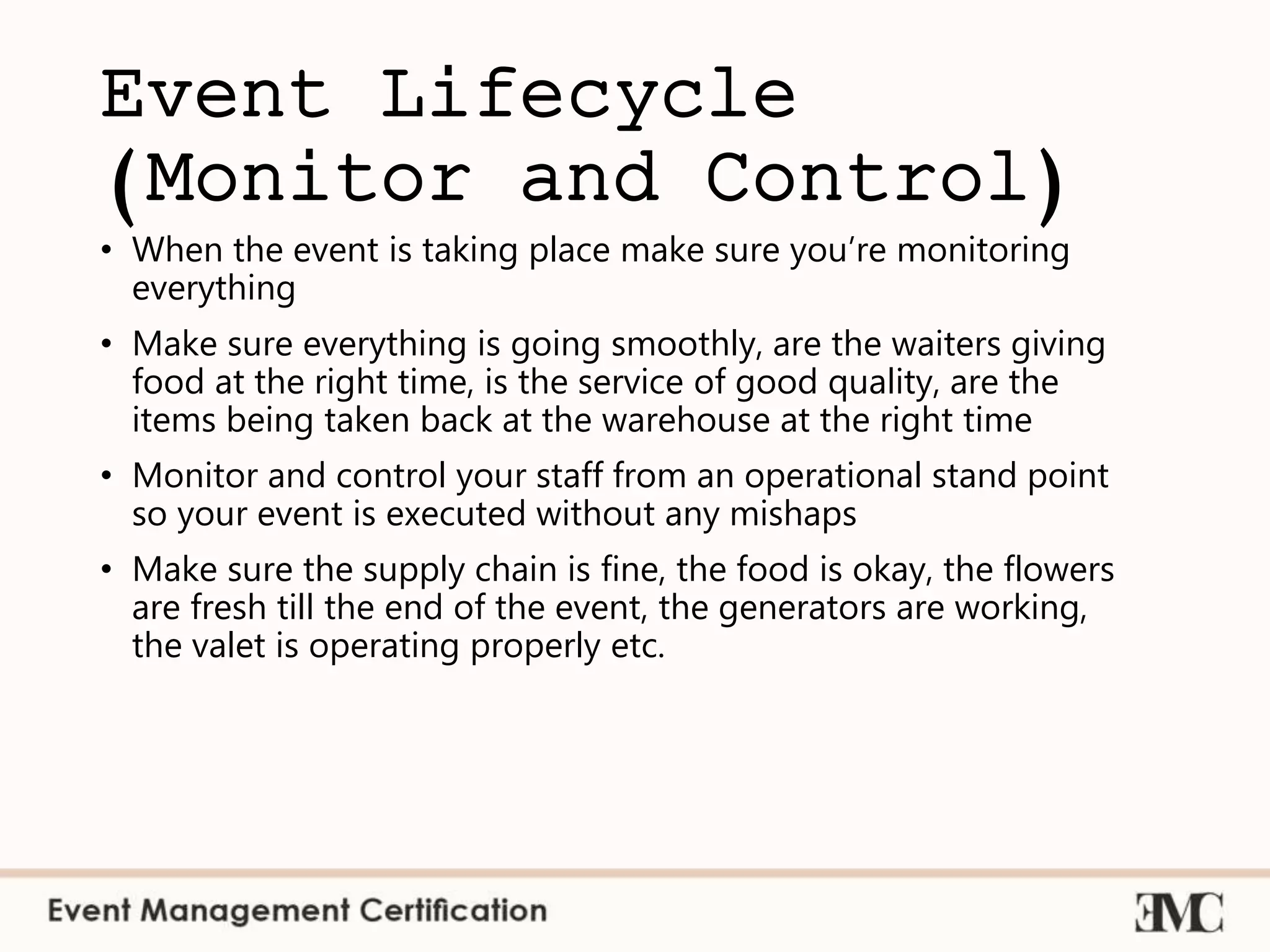 Emc lec 13 event lifecycle | PPT