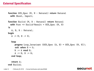 Formal Verification with Ada/SPARK | PDF