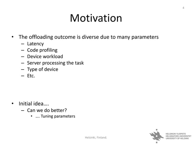Evidence Aware Mobile Computational Offloading Ppt