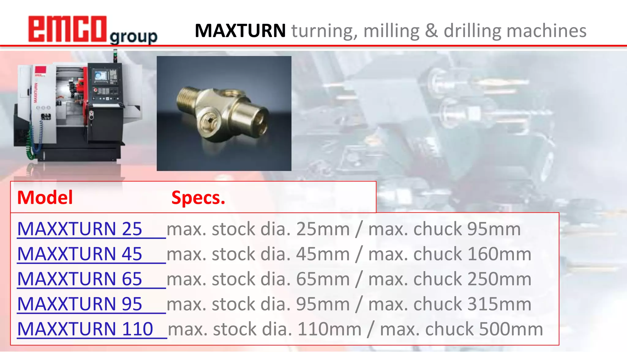 EMCO Milling - Turning Machines | PPTX | Woodworking | Arts and Crafts