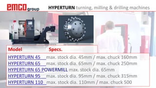 EMCO Milling - Turning Machines | PPTX | Woodworking | Arts and Crafts