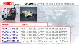 EMCO Milling - Turning Machines | PPTX | Woodworking | Arts and Crafts