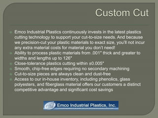 Industrial Plastics Fabrication Capabilities | PPT
