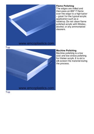 Edge Finishing , Acrylic Plastic | PDF