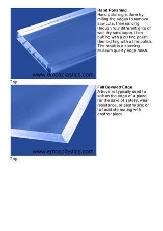 Edge Finishing , Acrylic Plastic | PDF