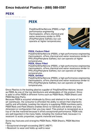 Emco industrial plastics (1) | PDF