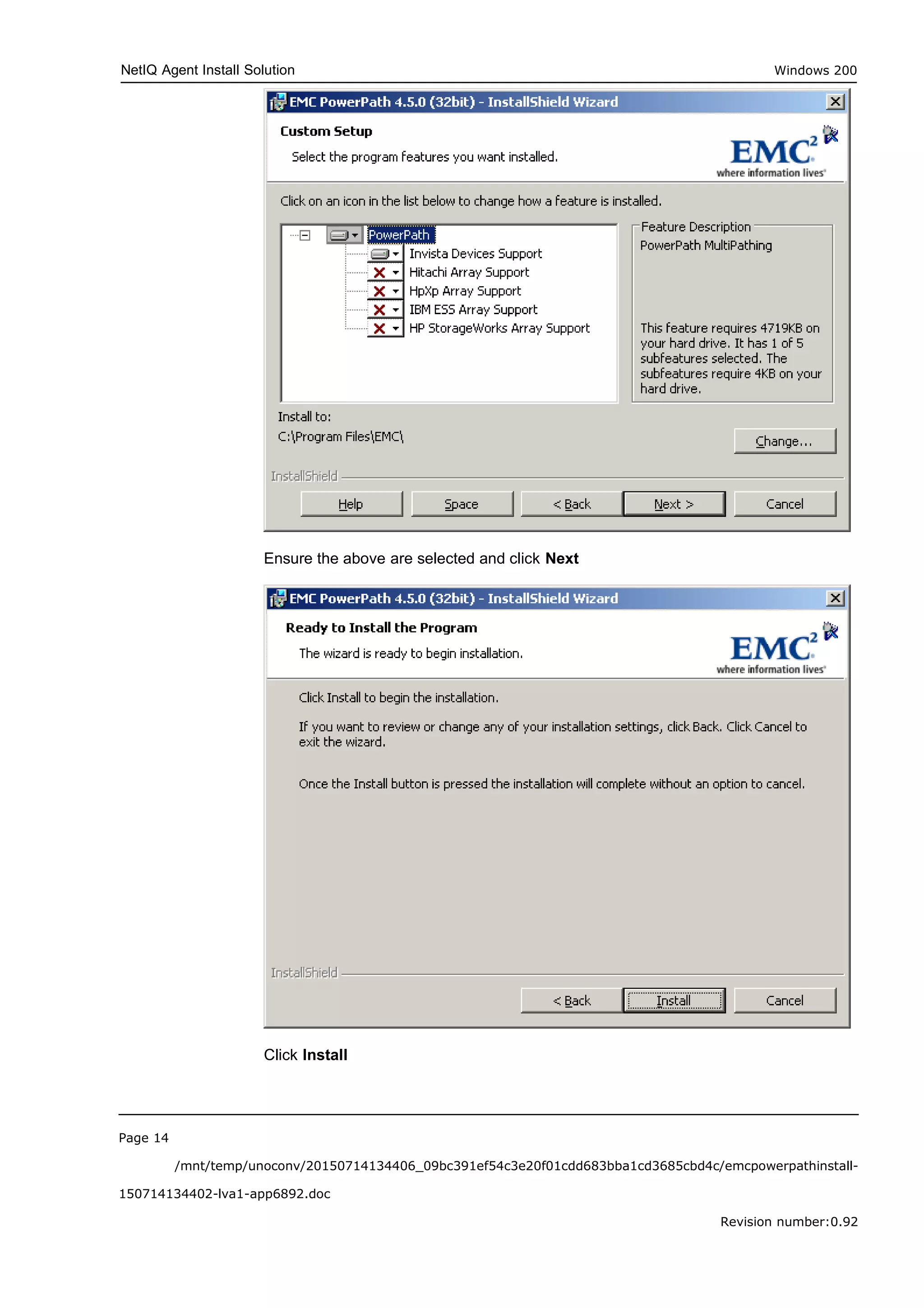 Emc power path install | DOC