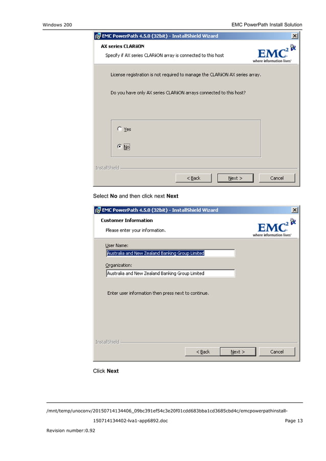 Emc power path install | DOC