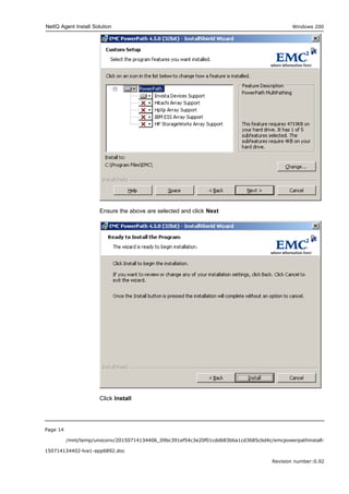 Emc power path install | DOC