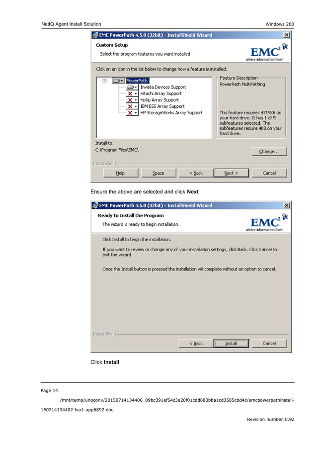 Emc power path install | DOC