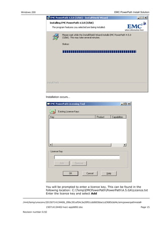 Emc power path install | DOC
