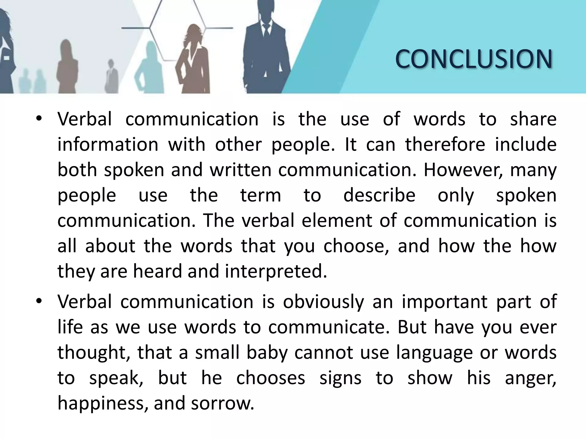 verbal communication (EMC presentation) | PPT
