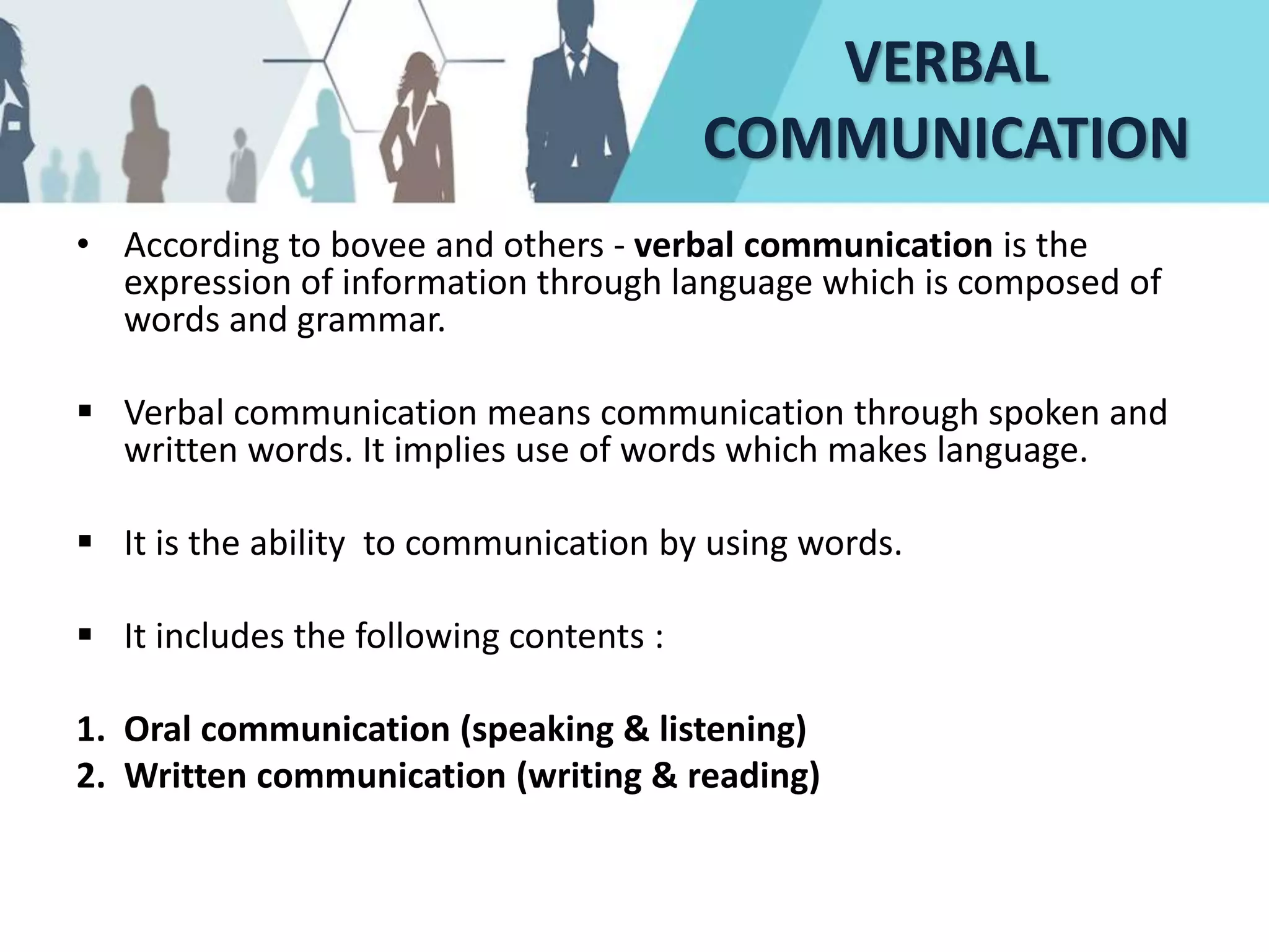 verbal communication (EMC presentation) | PPT