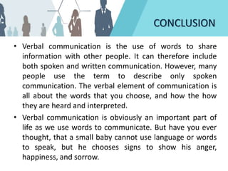 verbal communication (EMC presentation) | PPT