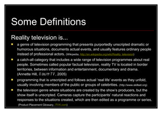 Reality TV unit1 introduction to (EMC) | PPT