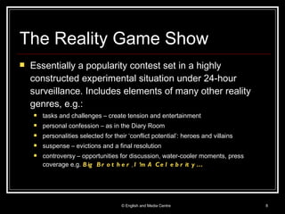 Reality TV unit1 introduction to (EMC) | PPT