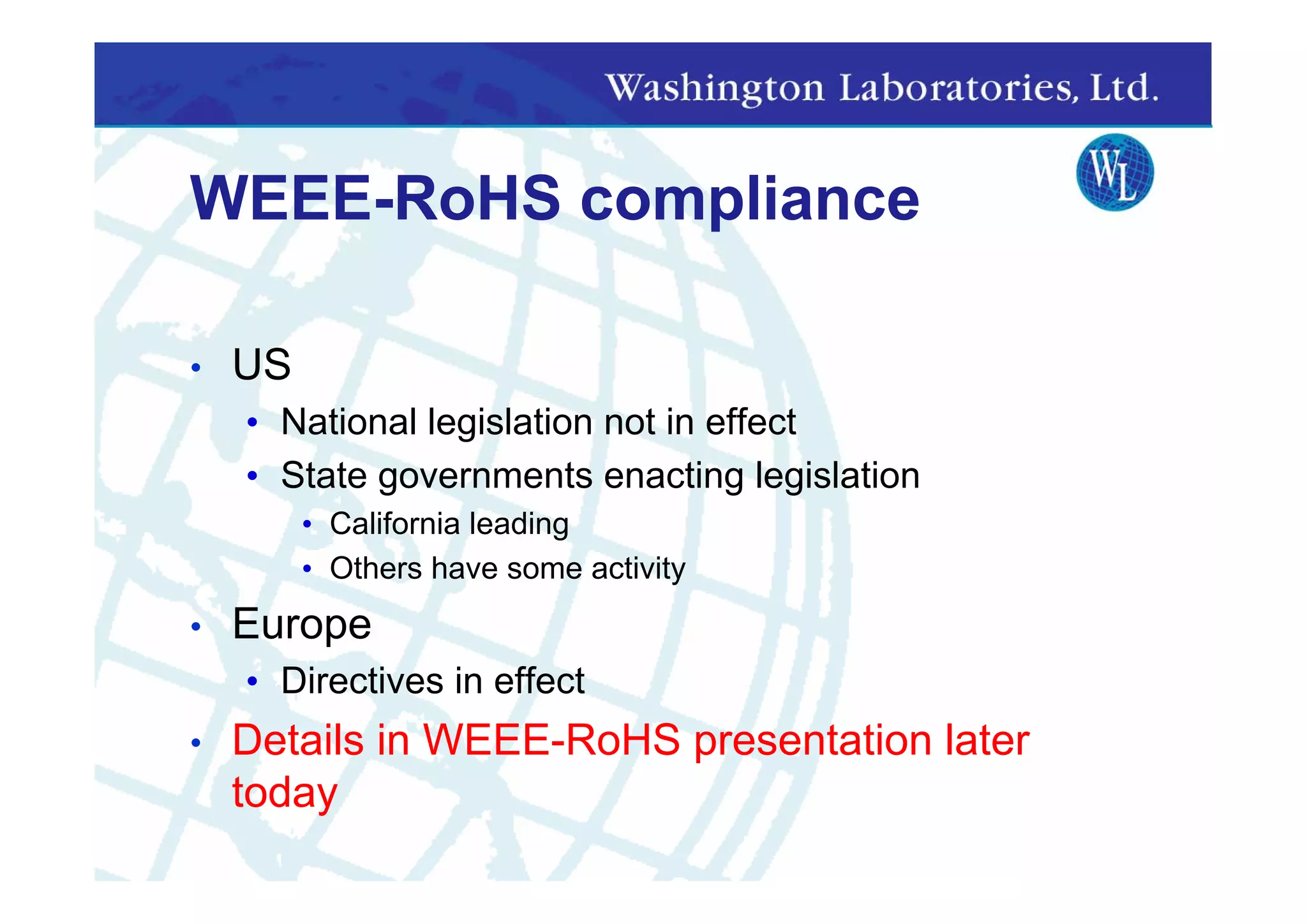 Emc–Safety Weee–Ro Hs Compliance Overview | PPT