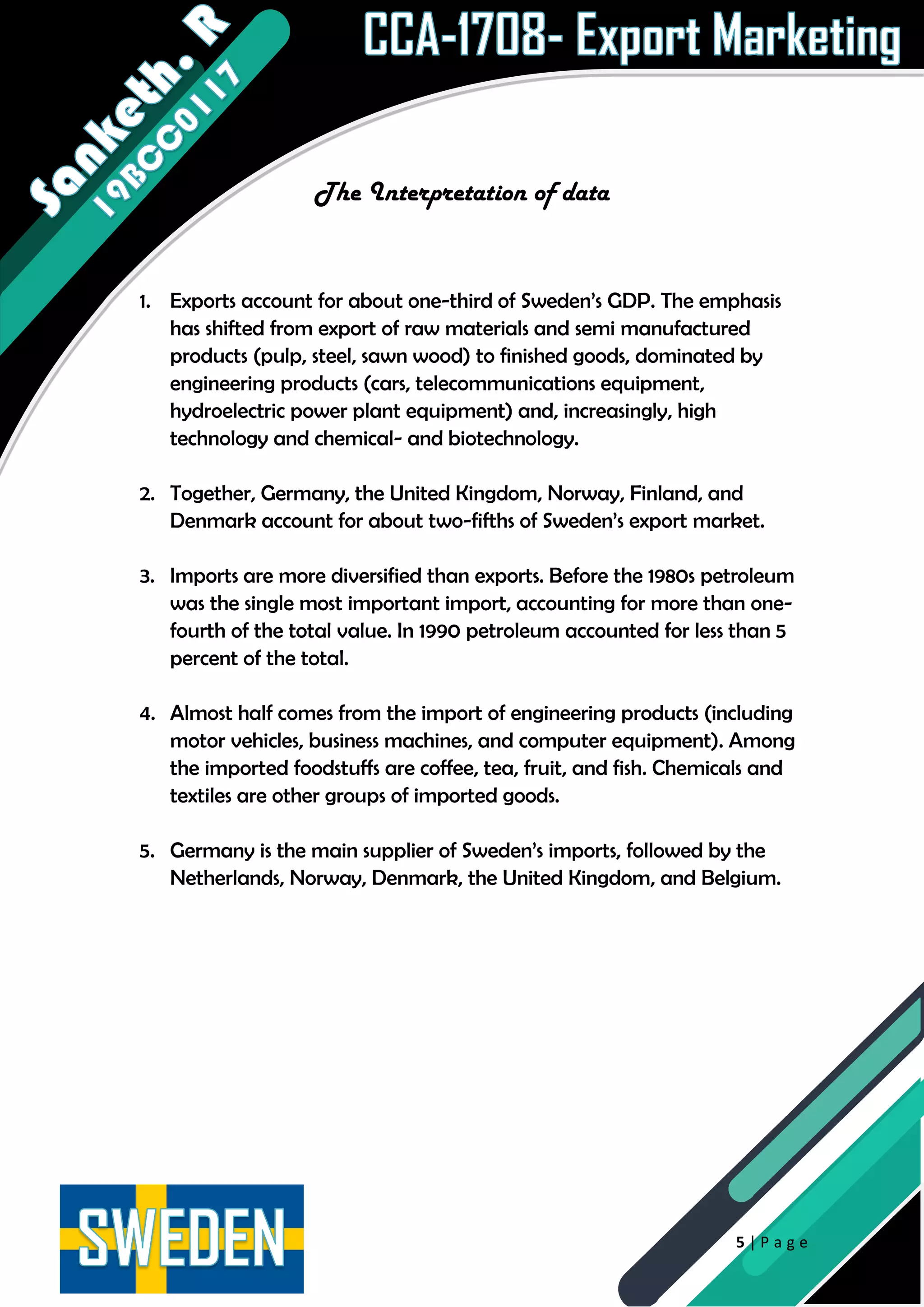 Sweden Exports & Imports | PDF